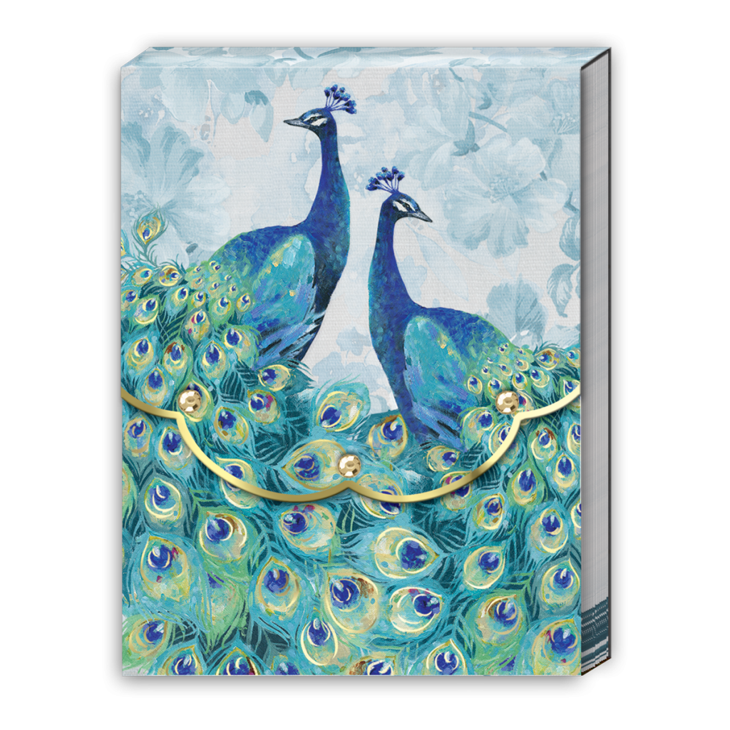 Emerald Peacock Duo Pocket Notepad - Punch Studio