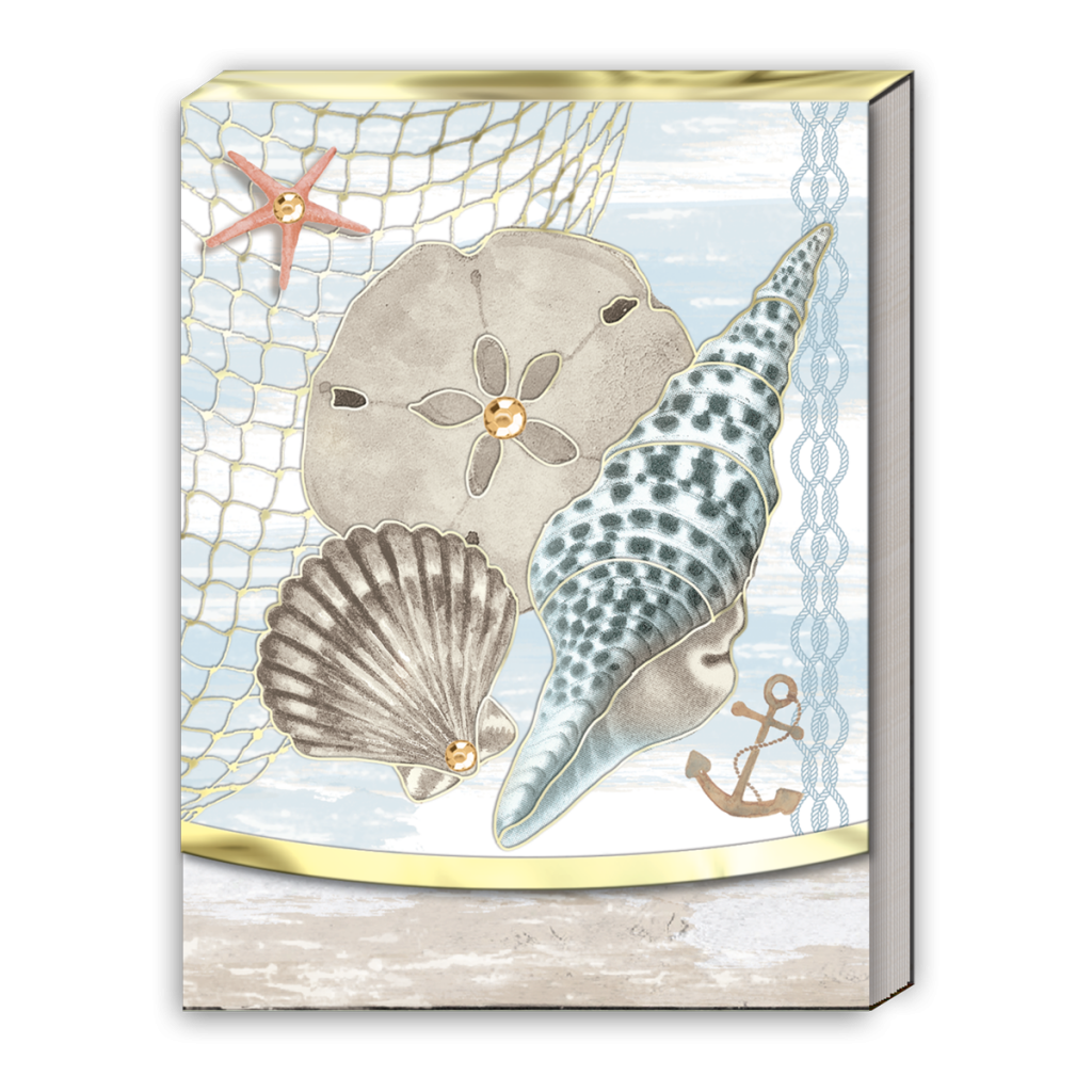 Coastal Ocean Shells Pocket Notepad - Punch Studio