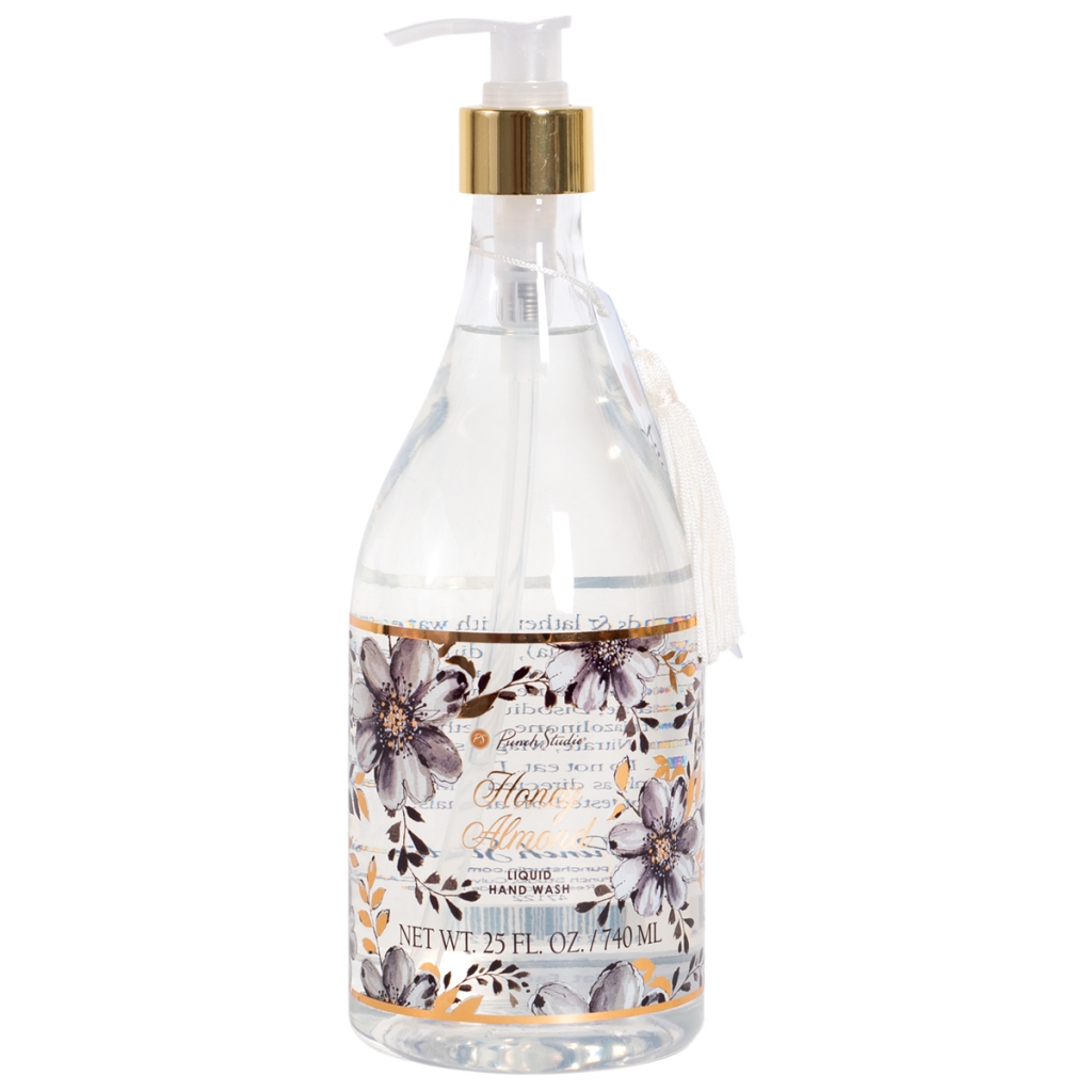 Gold Floral Hand Soap with Honey Almond Scent - Punch Studio