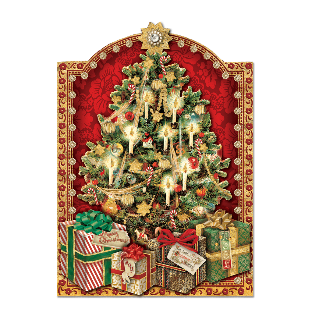 Heartland Christmas Tree With Presents Boxed Holiday Cards - Punch Studio