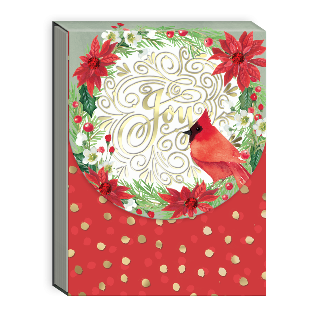 Glad Tidings Joy Cardinal Pocket Notepad - Punch Studio