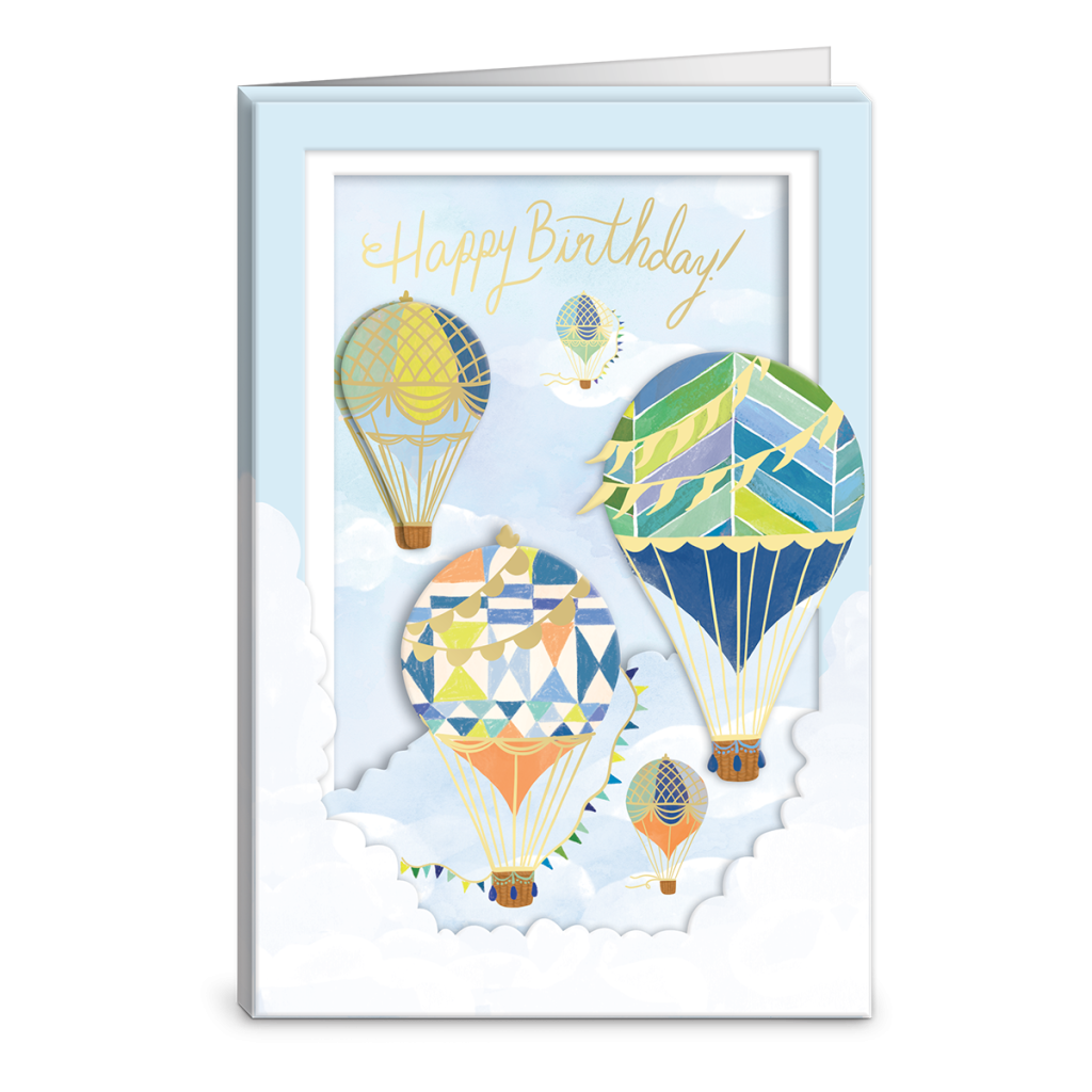 Air Balloons Birthday Card - Punch Studio