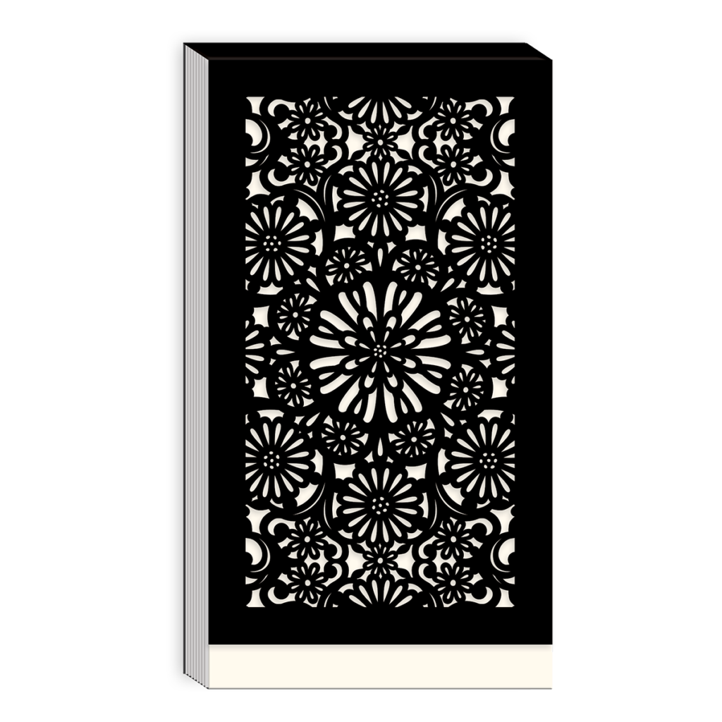 Black Lace Laser Cut Notepad - Punch Studio