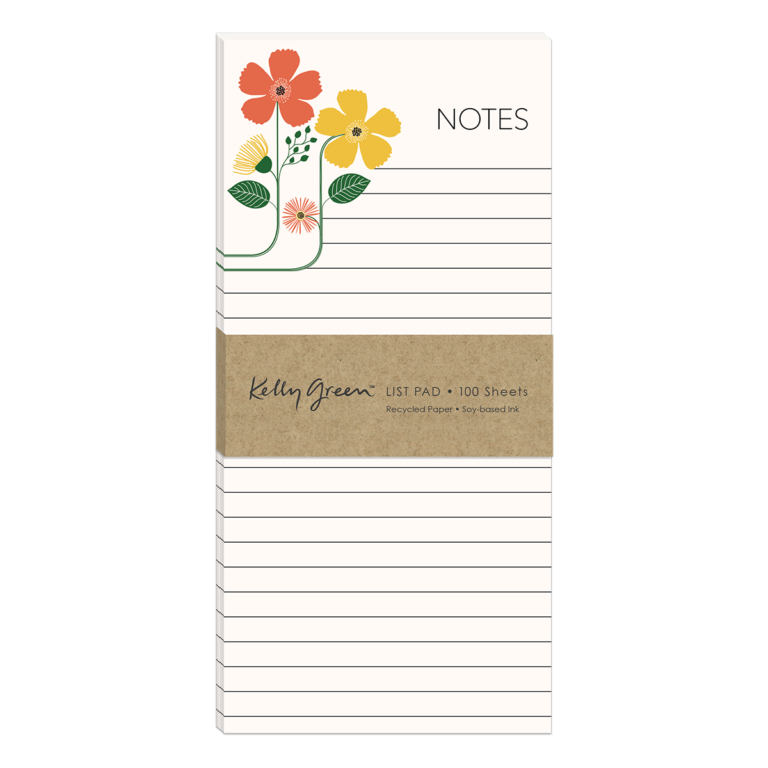 Green Garden Flower Multi Magnetic List Pad - Punch Studio