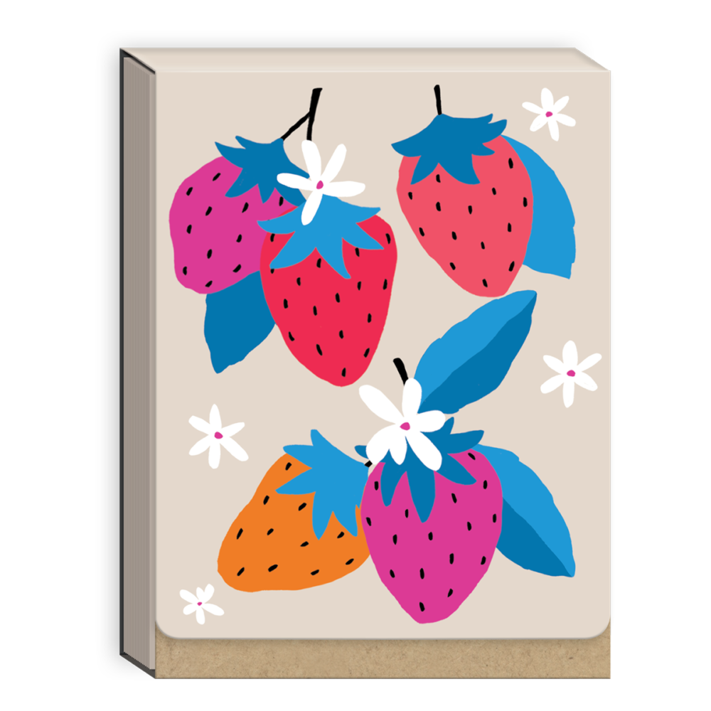 Fruit Market Strawberries Pocket Notepad - Punch Studio