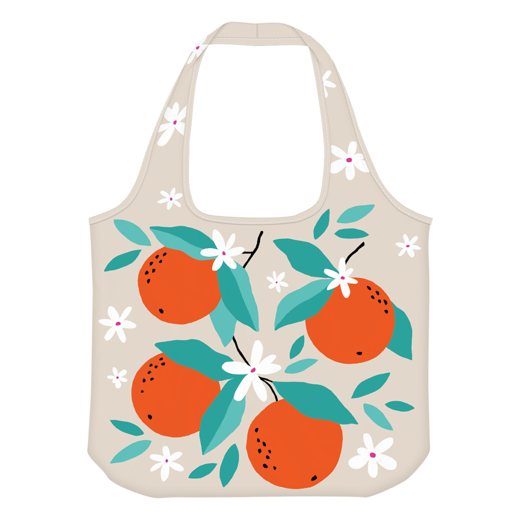 Fruit Market Oranges Packable Tote Bag - Punch Studio