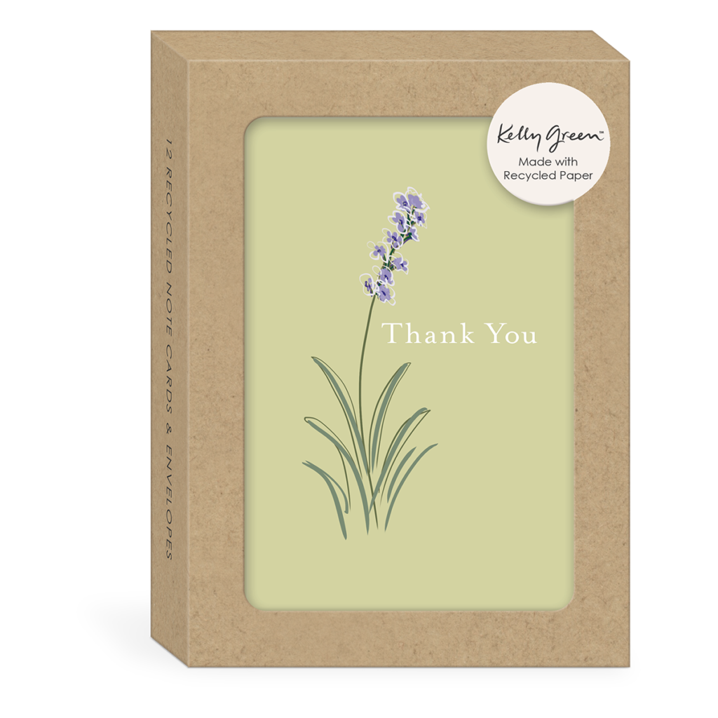 Delicate Floral Light Green Thank You Note Cards - Punch Studio