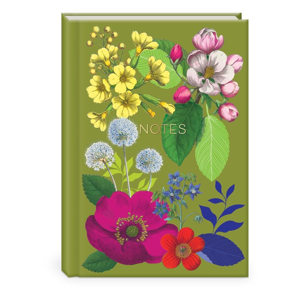 Vintage Floral Flowers Hardcover Journal - Punch Studio