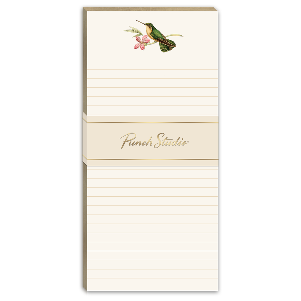 Ephemeral Garden Hummingbird Magnetic List Pad - Punch Studio